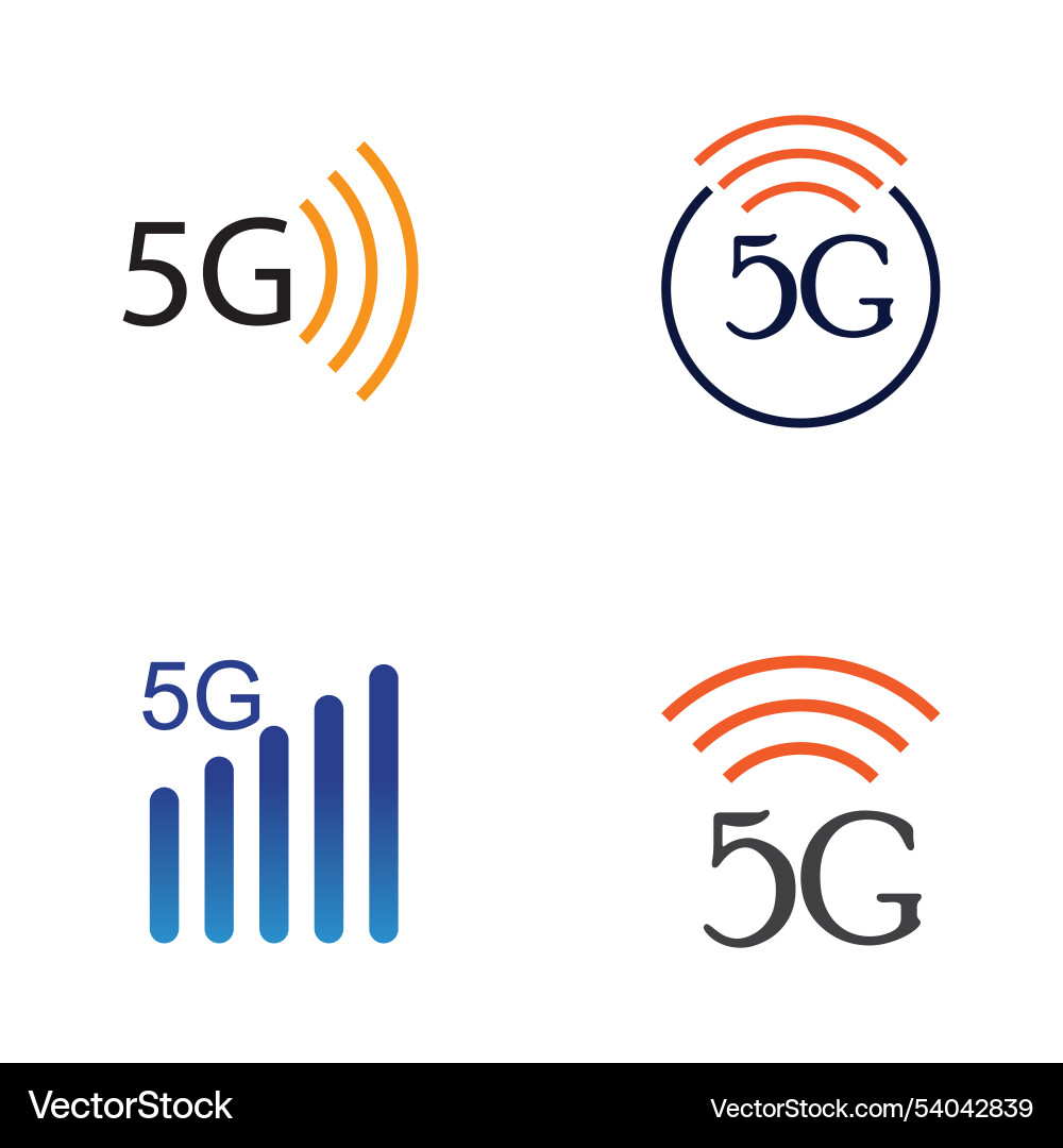 5g icon template logo Royalty Free Vector Image