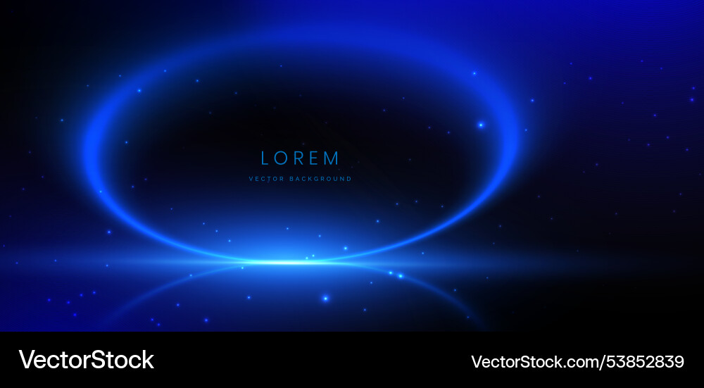 Abstract futuristic blue curve light ray on dark Vector Image