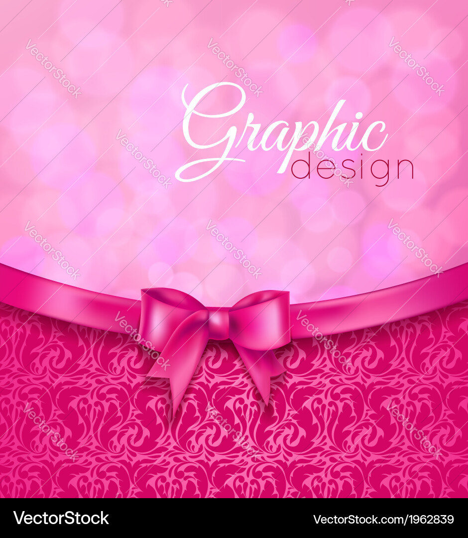 Background with bow Royalty Free Vector Image - VectorStock