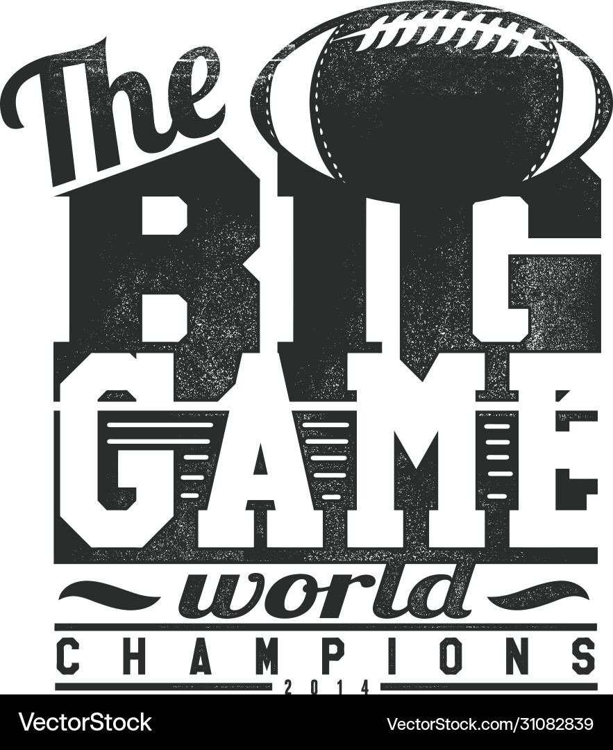 Big game Royalty Free Vector Image - VectorStock
