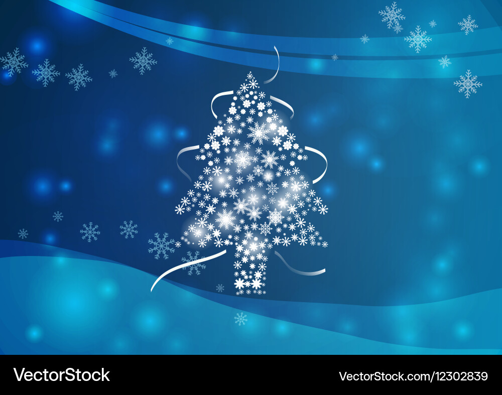 Blue christmas theme Royalty Free Vector Image