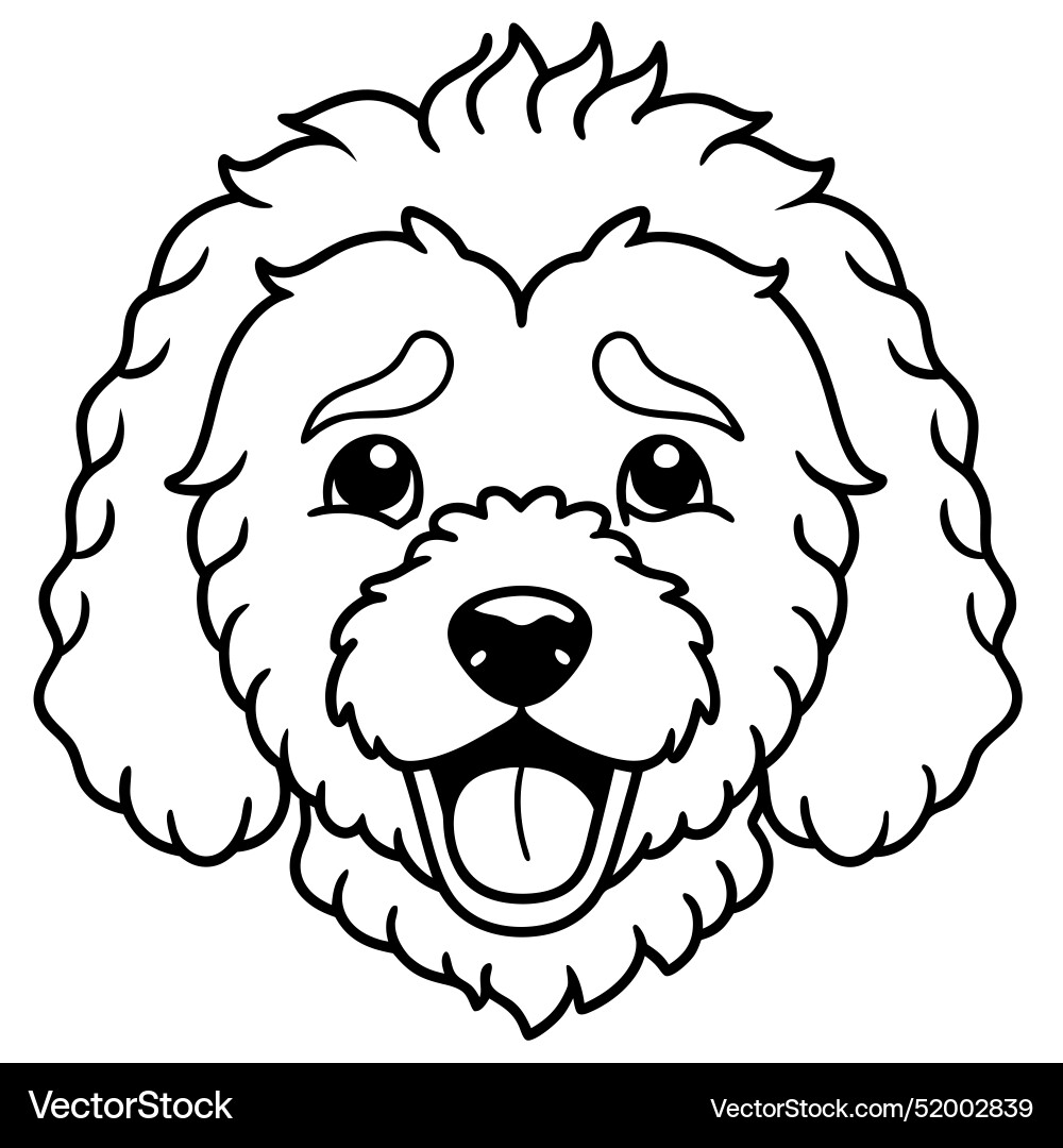 Cockapoo dog cries icon Royalty Free Vector Image
