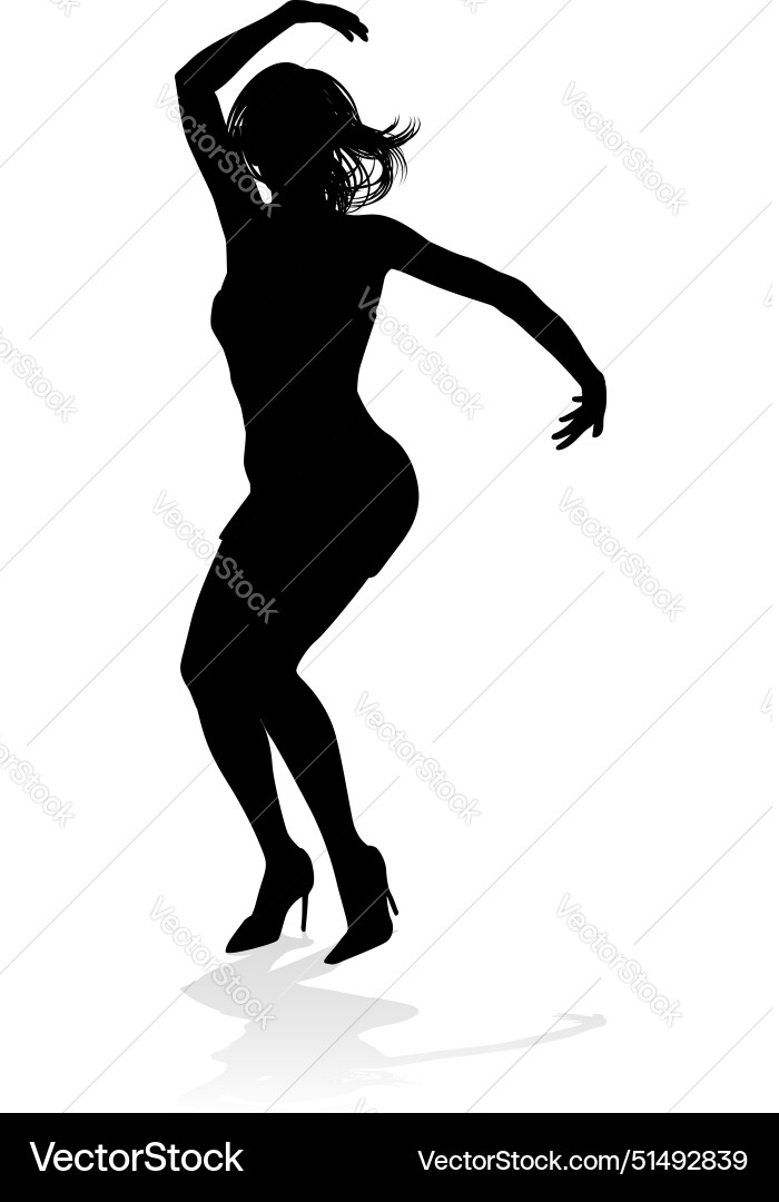 Dance dancer silhouette Royalty Free Vector Image