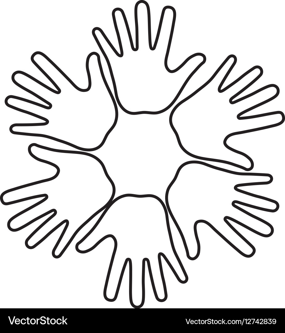 Human hand symbol Royalty Free Vector Image - VectorStock