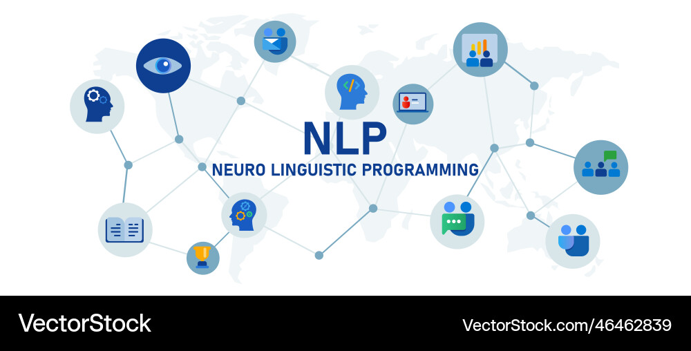 Nlp neuro linguistic programming pseudoscientific Vector Image Nlp neuro linguistic programming pseudoscientific Vector Image