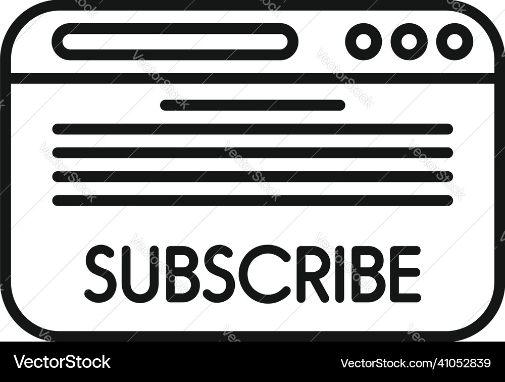 Plan subscription icon outline model Royalty Free Vector