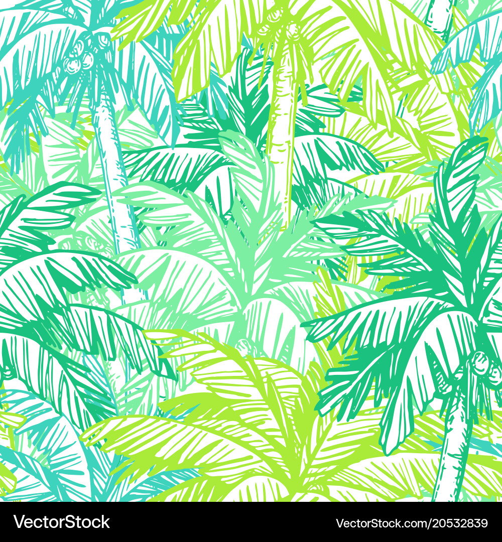 Tropical Palm Tree Pattern Royalty Free Vector Image