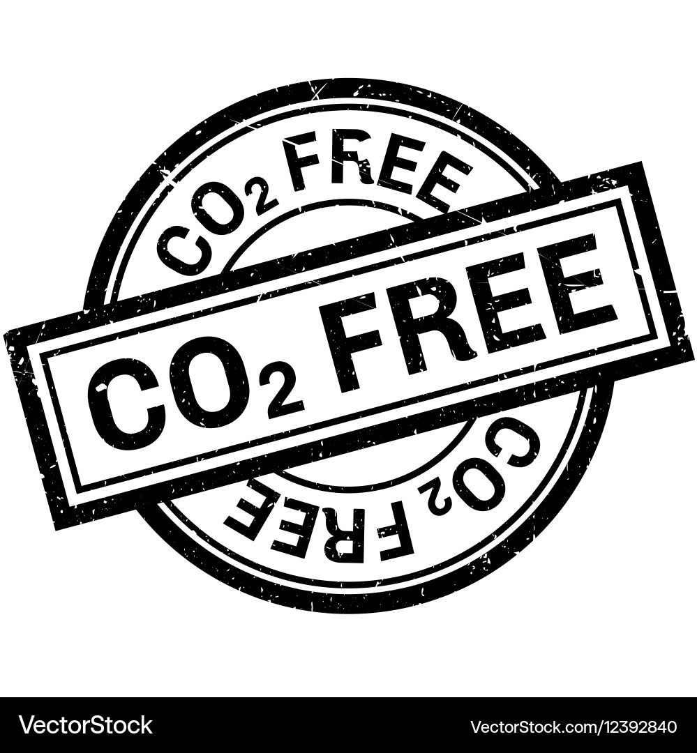 Co2 free rubber stamp Royalty Free Vector Image