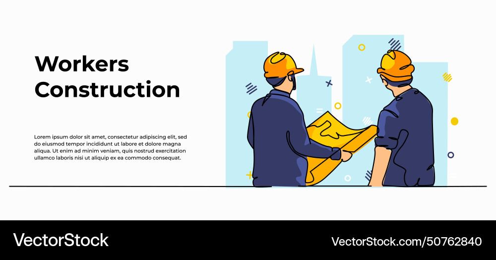 Construction contractors Royalty Free Vector Image