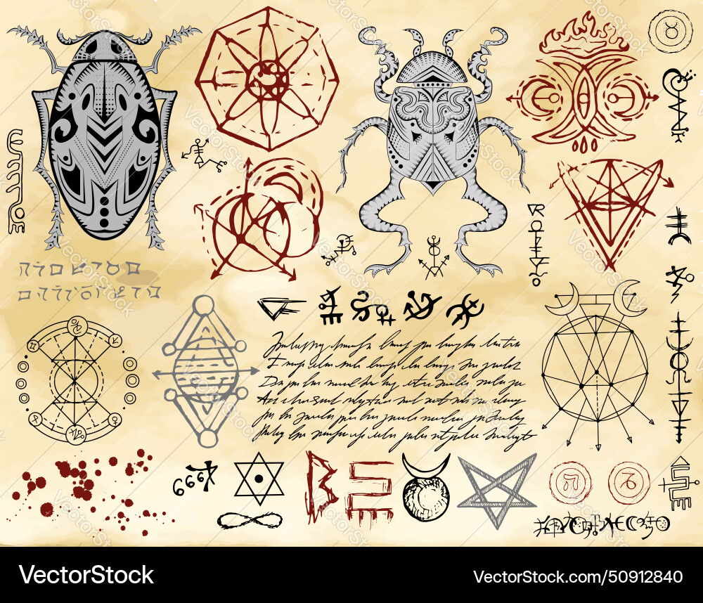 Design set with decorated bugs Royalty Free Vector Image