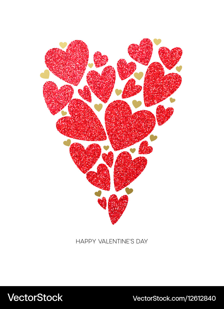 Happy valentines day greeting card Royalty Free Vector Image