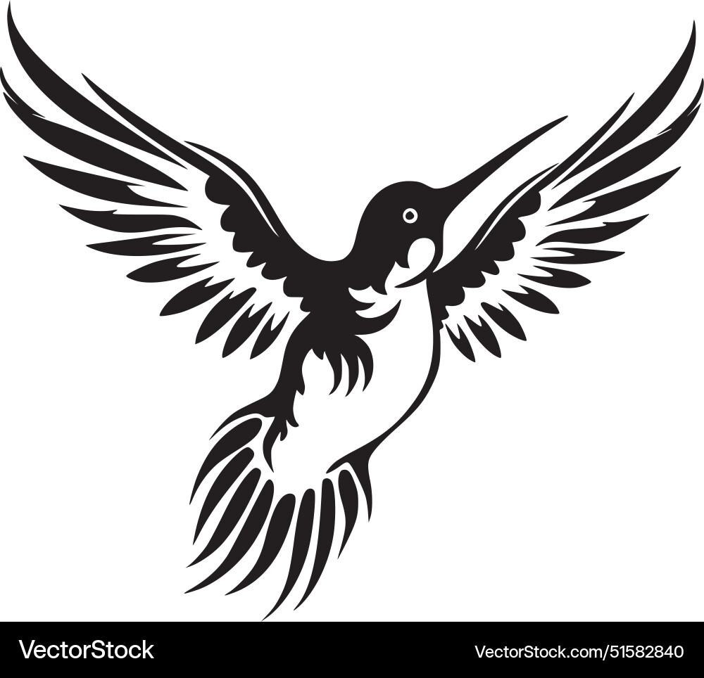 Hummingbird - minimalist and flat logo Royalty Free Vector