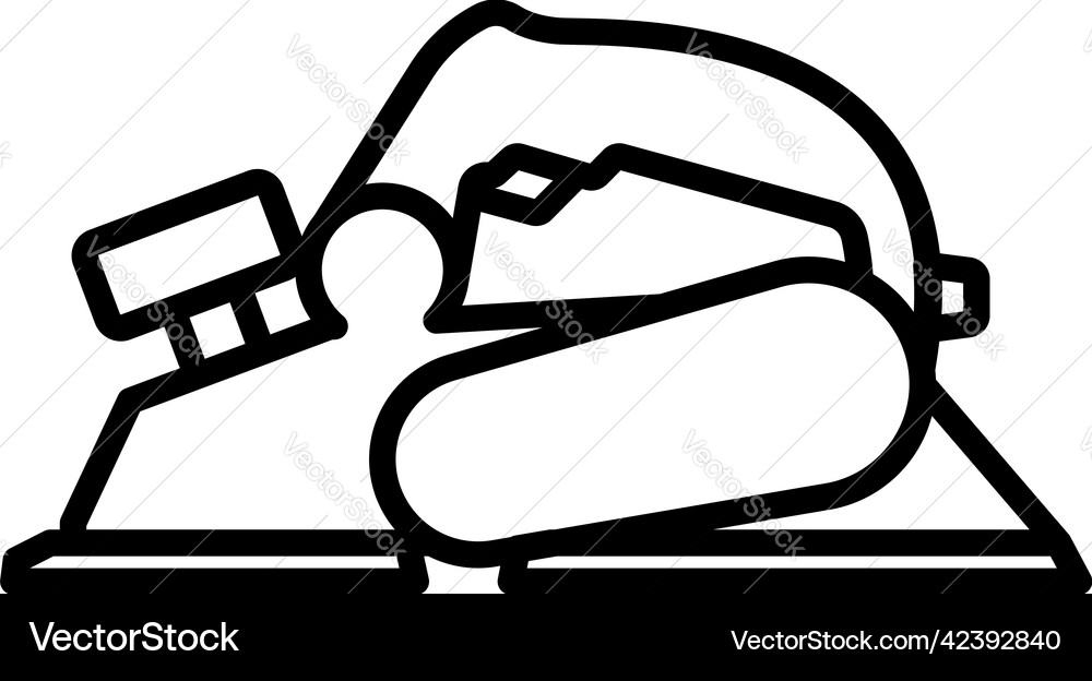 Icon of electric planer Royalty Free Vector Image