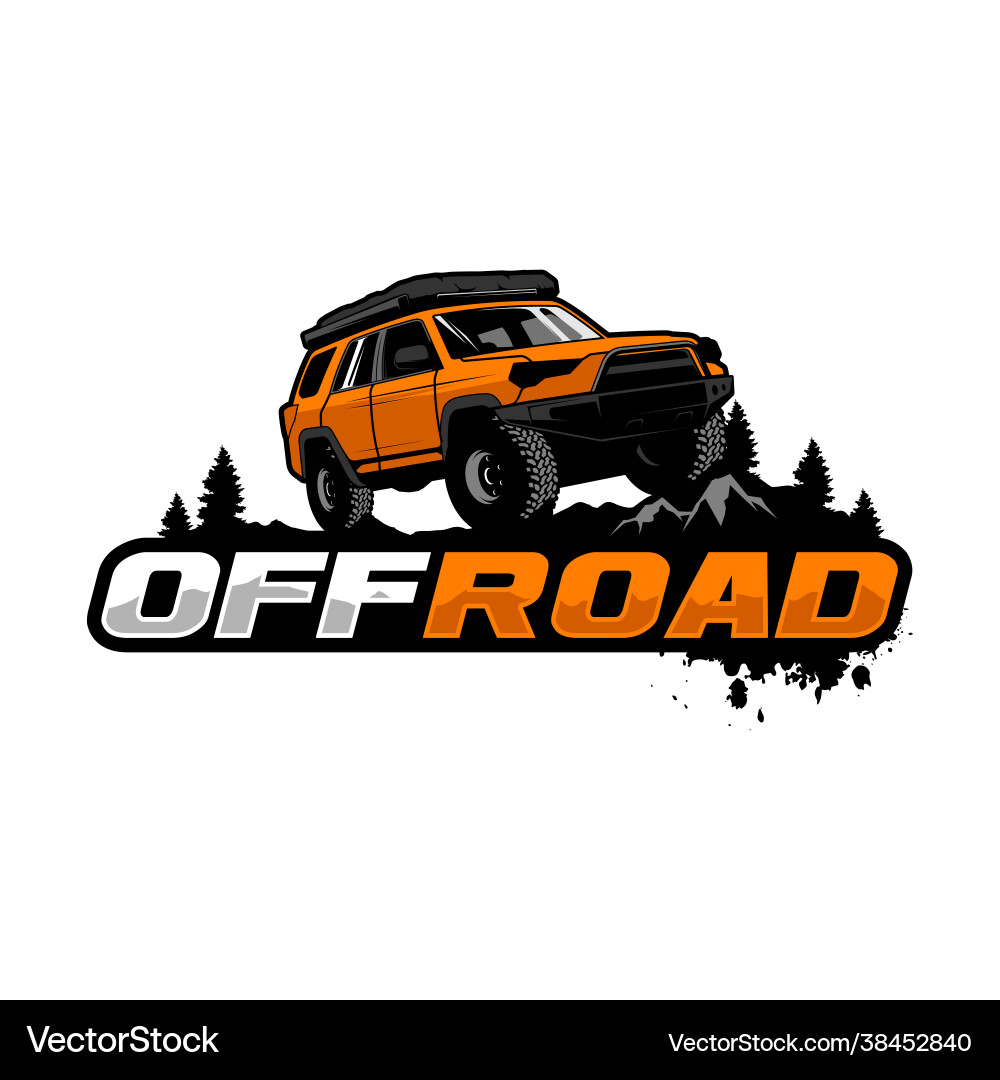 Offroad logo template Royalty Free Vector Image