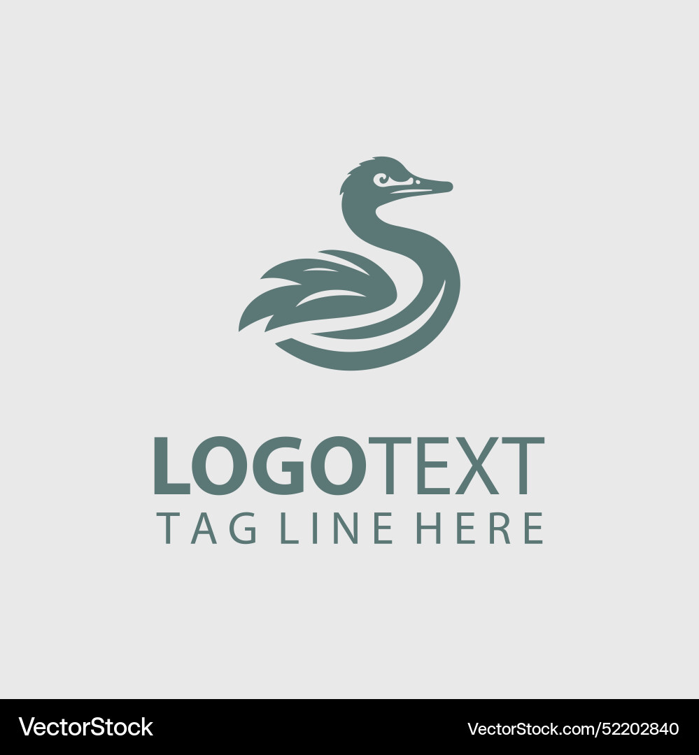 Ostrich logo Royalty Free Vector Image - VectorStock