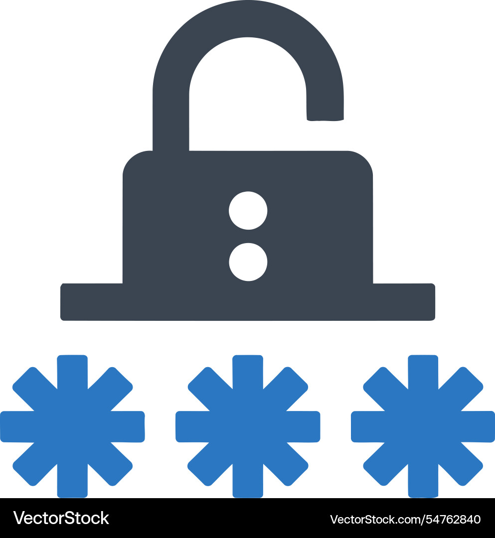 Password unlock icon Royalty Free Vector Image