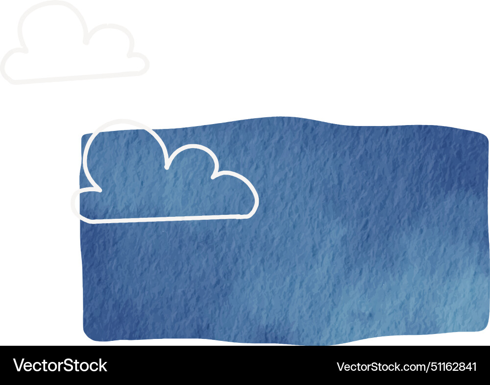 Abstract doodle cloud with blue sky banner Vector Image