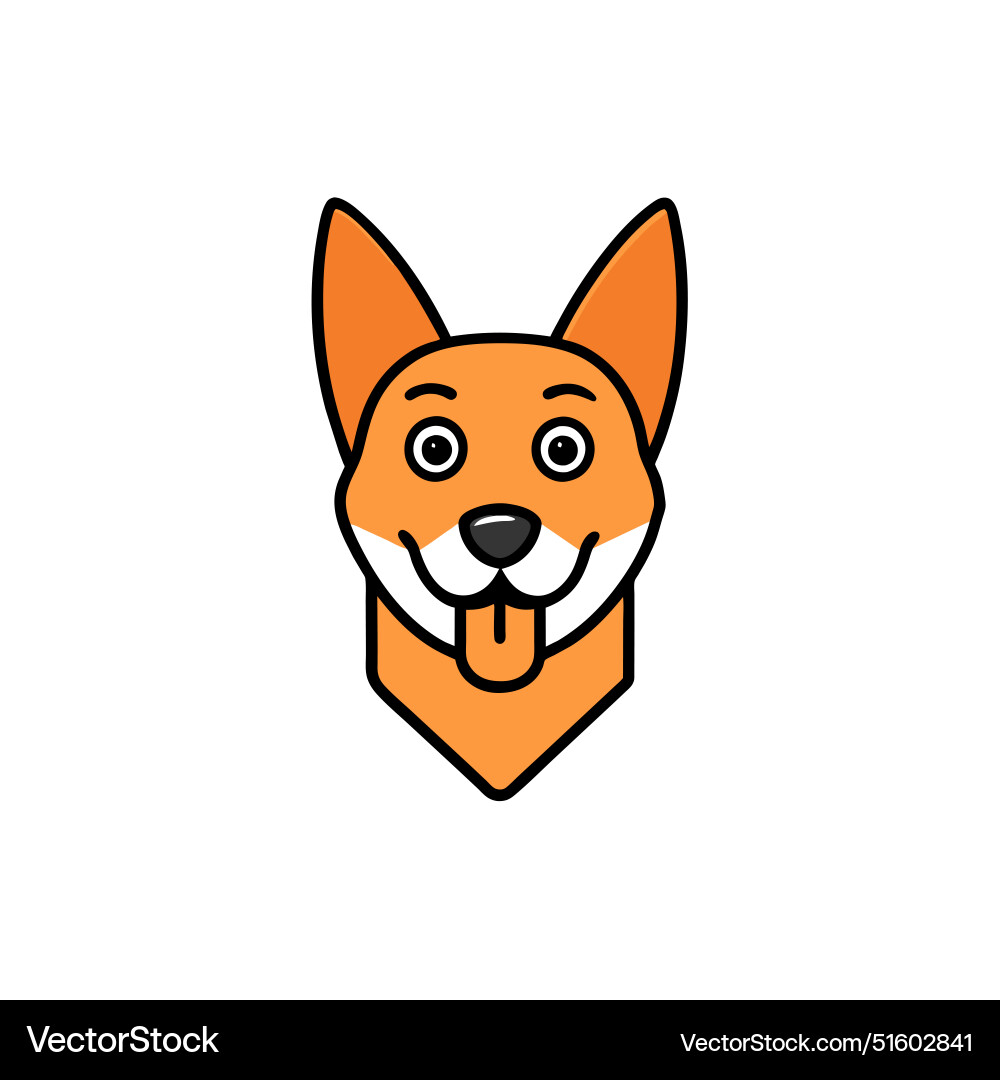 Australian kelpie dog smiles icon Royalty Free Vector Image