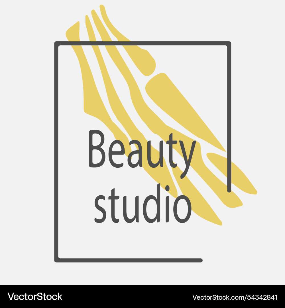 Beauty studio logo graphics Royalty Free Vector Image