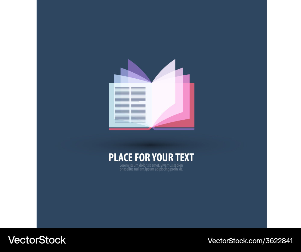 Book logo icon sign emblem template Royalty Free Vector