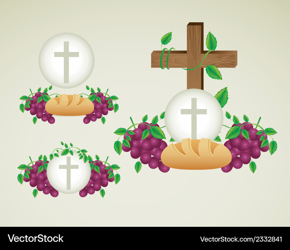 Christian Communion and Eucharist Royalty Free Vector Image