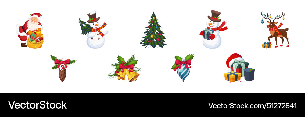 Christmas and new year holiday object item Vector Image
