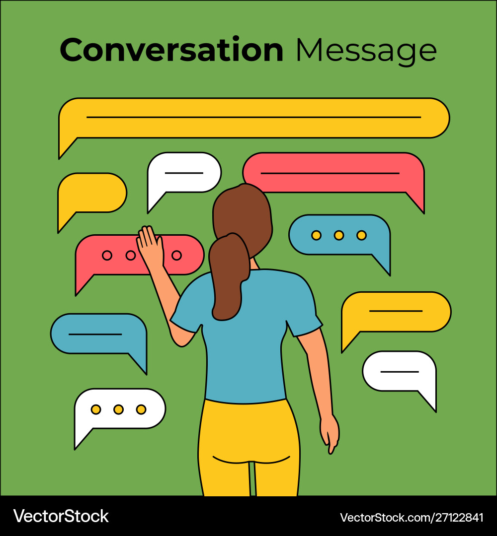 Conversation message people Royalty Free Vector Image