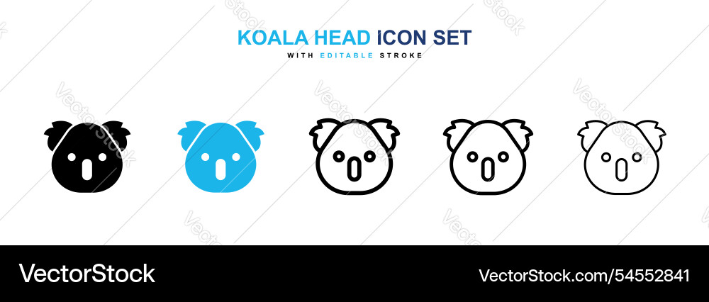 Koala head icon Royalty Free Vector Image - VectorStock