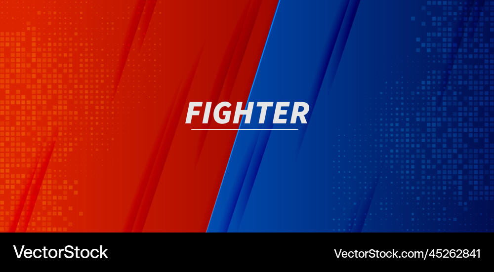 Versus vs fight battle red and blue background Vector Image