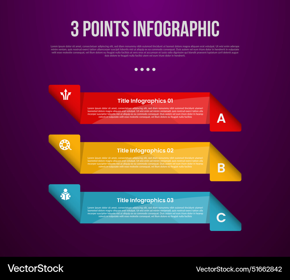 3 points or step process infographic Royalty Free Vector 3 points or step process infographic Royalty Free Vector