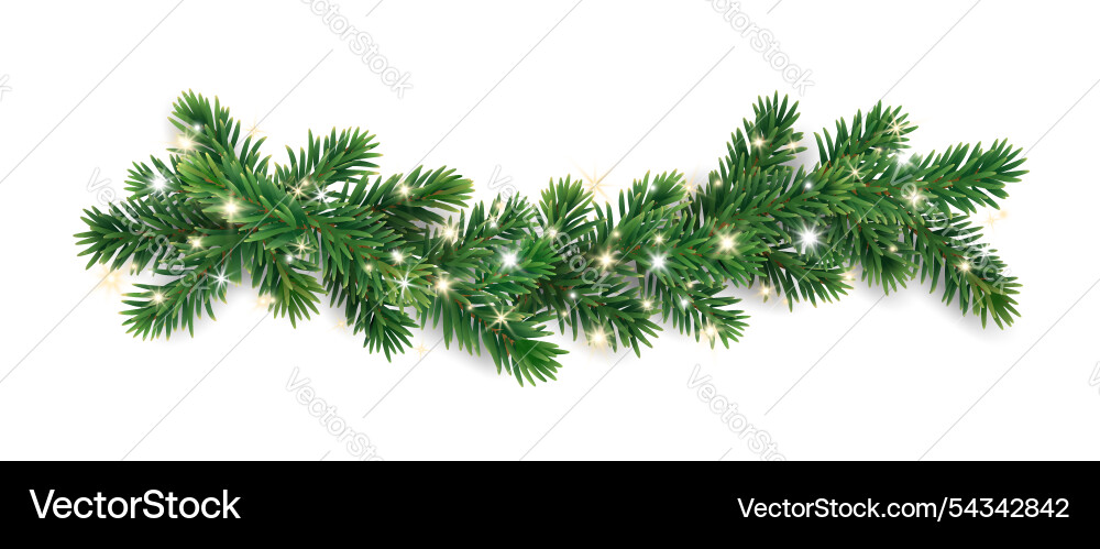 Christmas tree decoration holiday fir tree Vector Image