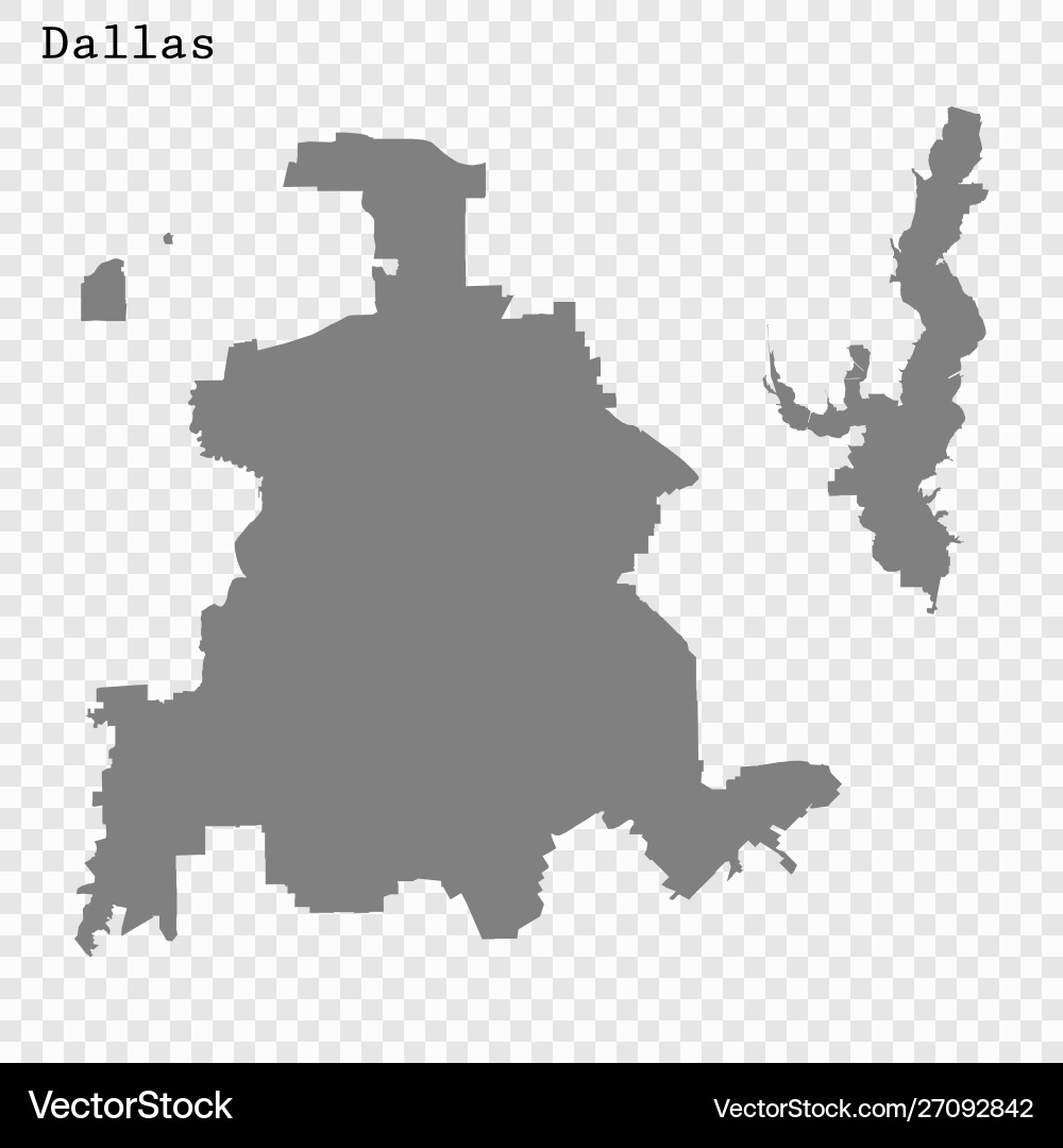 Dallas City Map Royalty Free Vector Image - VectorStock