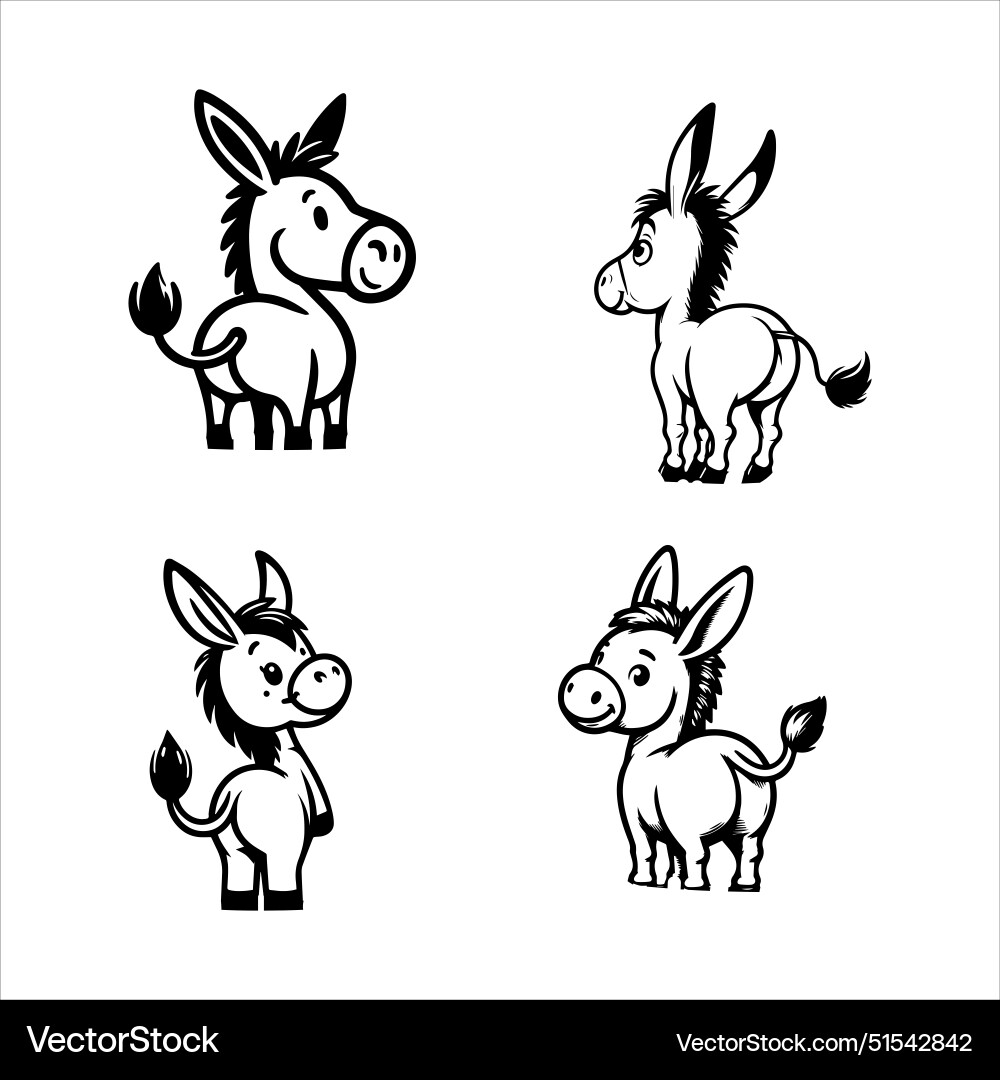 Donkey svg Royalty Free Vector Image - VectorStock