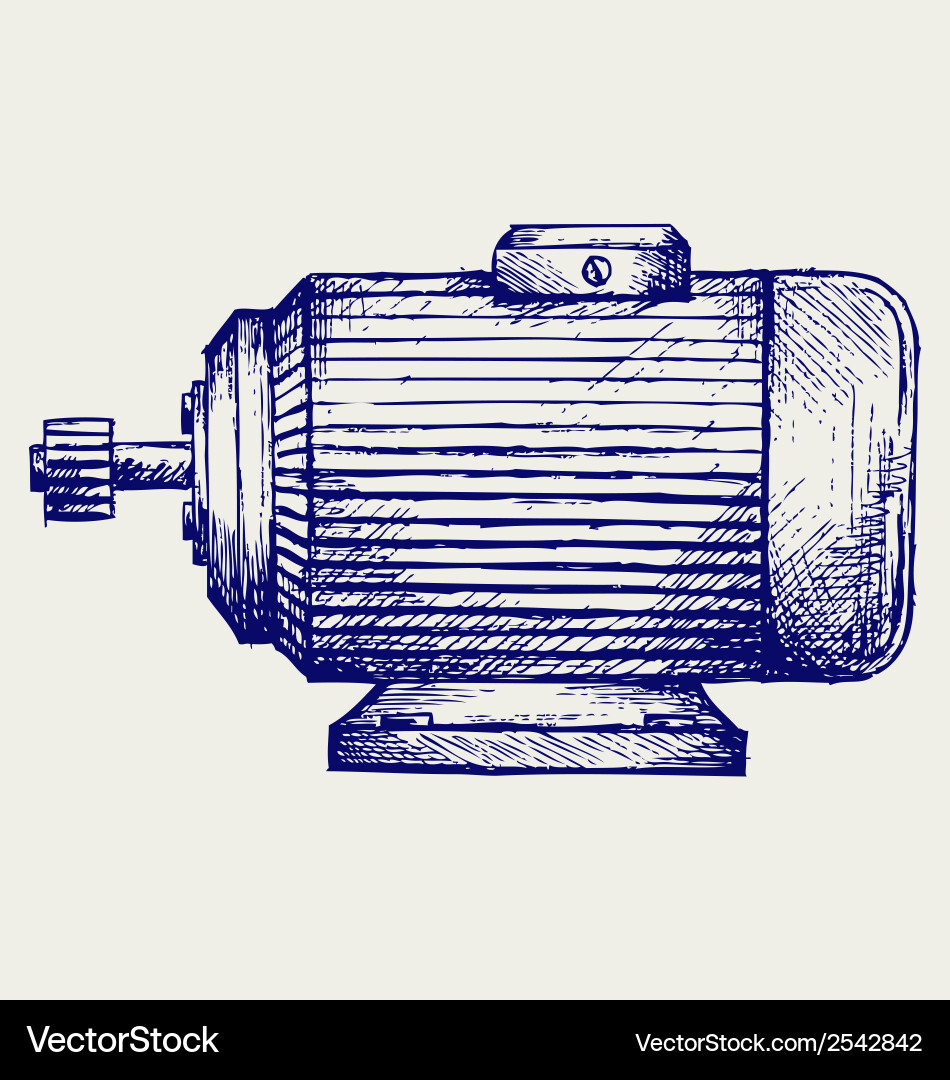 Electric motor Royalty Free Vector Image - VectorStock
