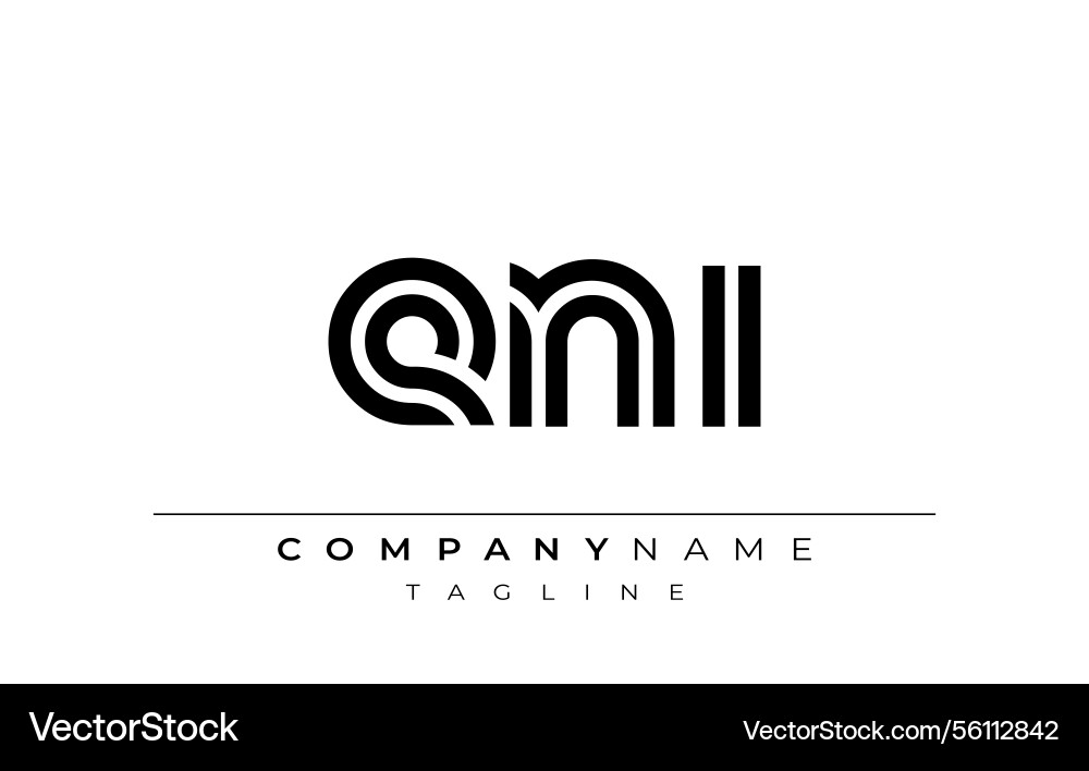 Eni creative unique modern letter logo design Vector Image