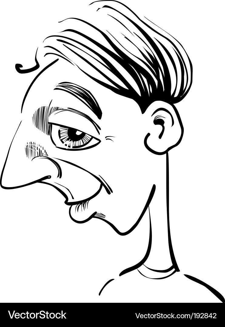 Man caricature Royalty Free Vector Image - VectorStock