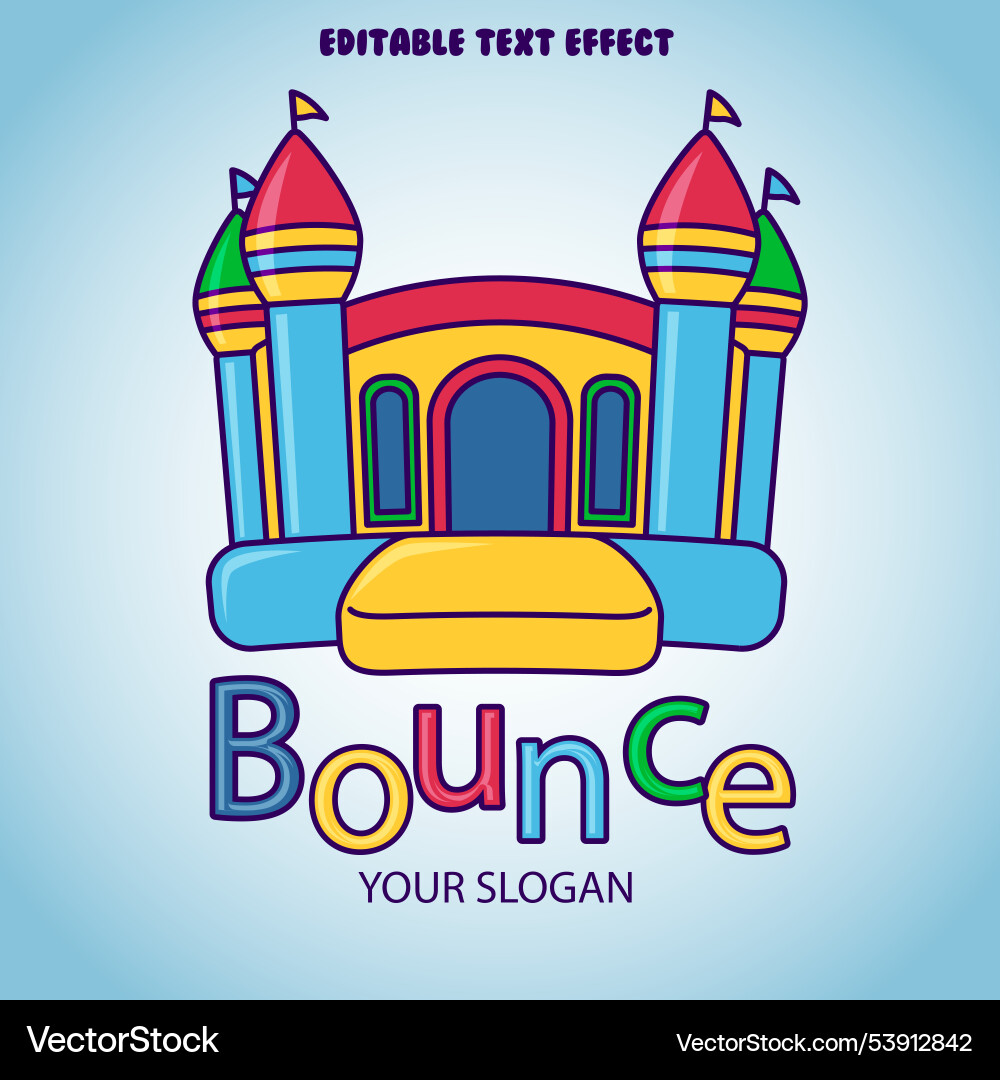 Party bouncer logo template Royalty Free Vector Image