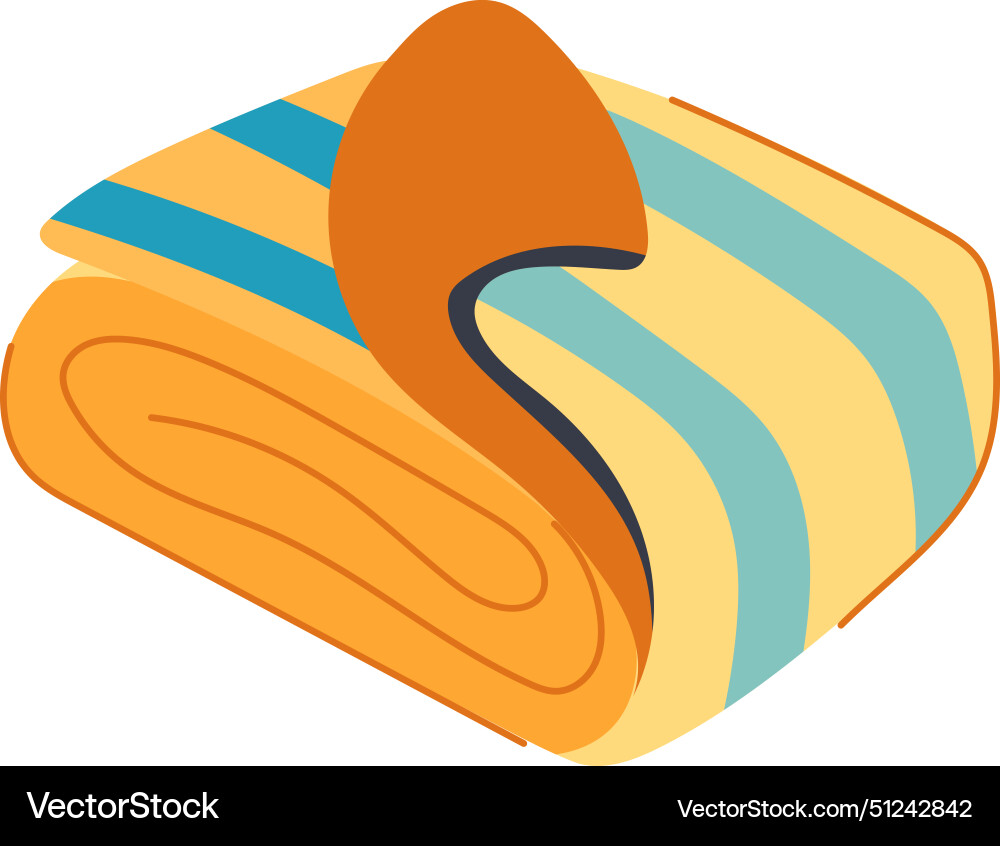 Picnic travel blanket cartoon Royalty Free Vector Image