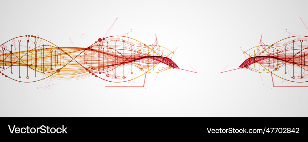 Science template abstract background with a dna Vector Image