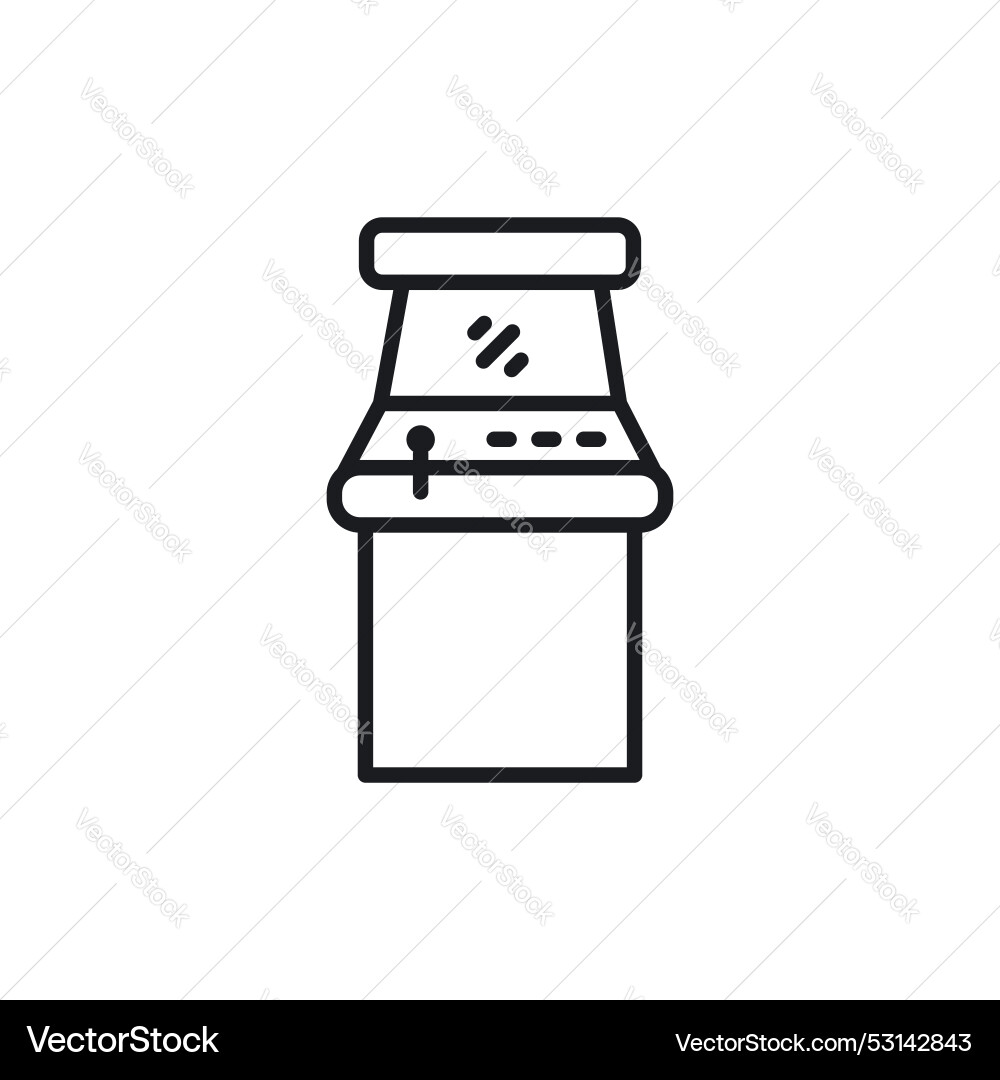 Arcade game machine icon symbol on white Vector Image