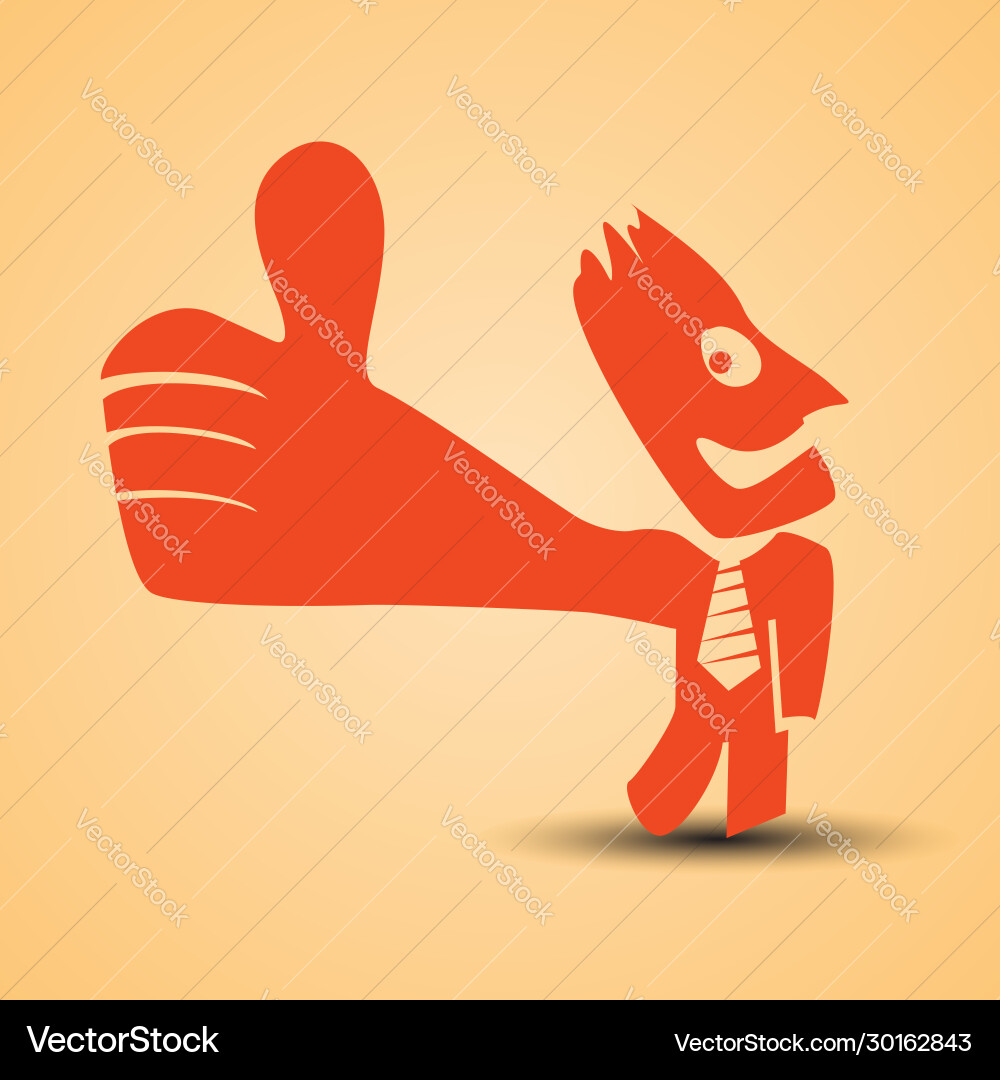 Businessman okey Royalty Free Vector Image - VectorStock