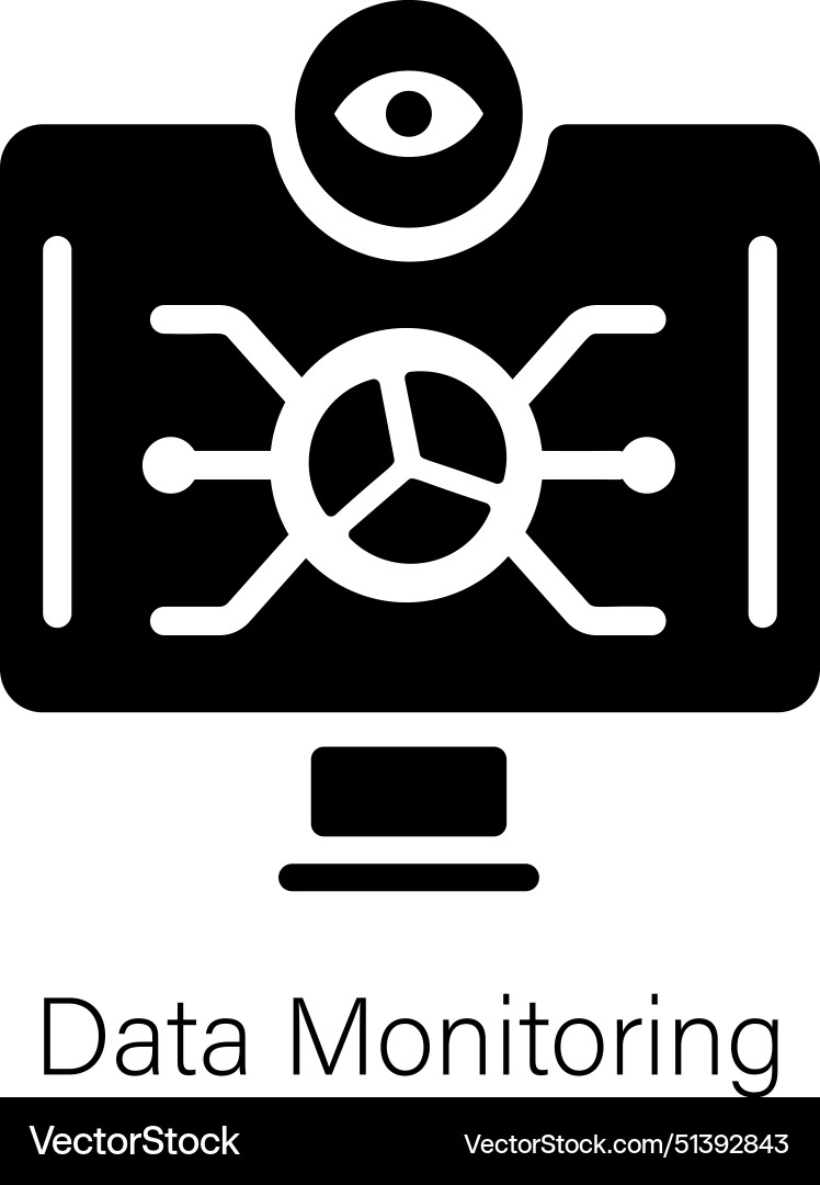 Data monitoring Royalty Free Vector Image - VectorStock