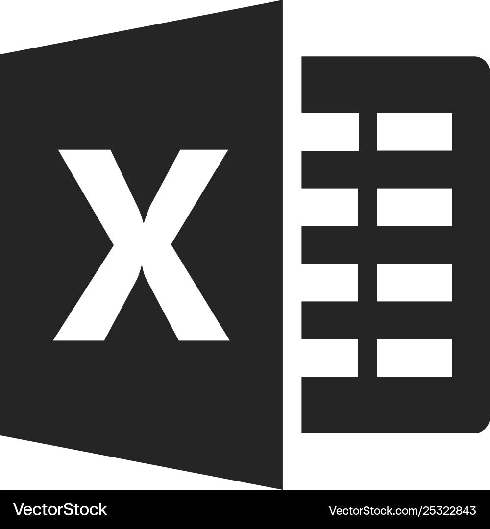 Excel icon Royalty Free Vector Image - VectorStock