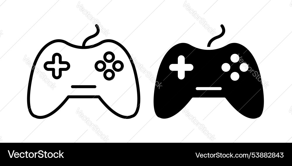 Gamepad icon set Royalty Free Vector Image - VectorStock