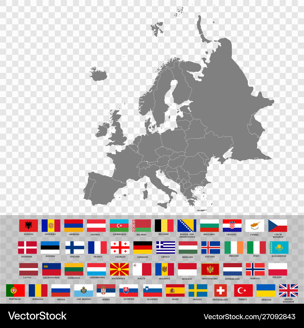 High quality map europe Royalty Free Vector Image