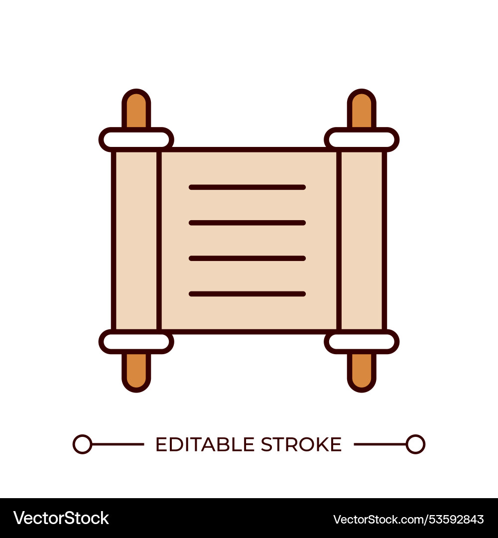 Scroll rgb color icon Royalty Free Vector Image