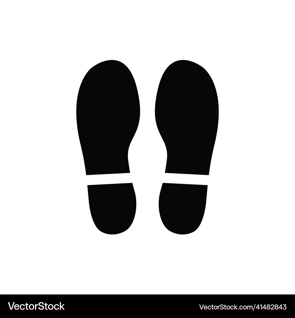Shoe print icon ui sign Royalty Free Vector Image