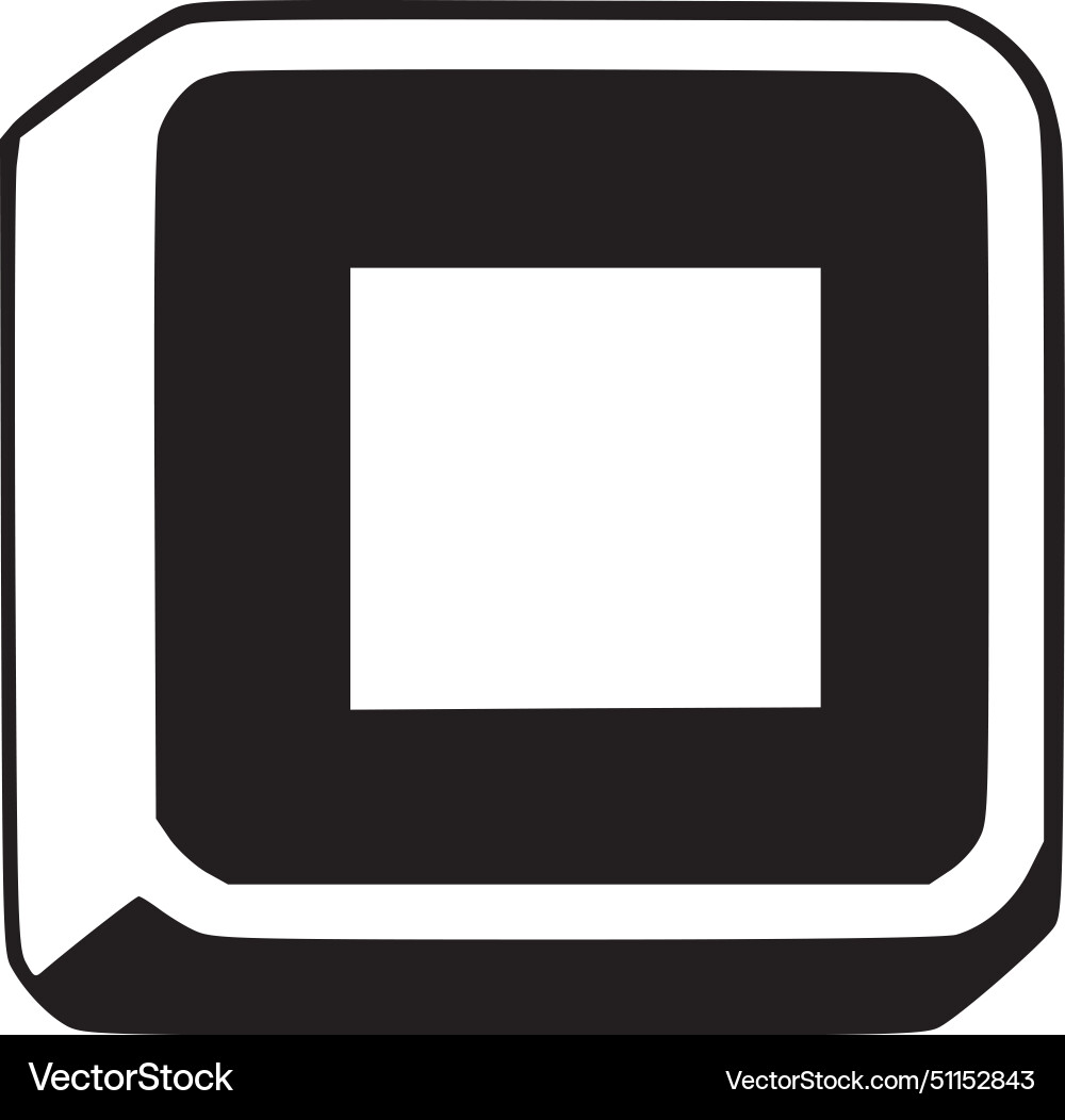 Square - black and white isolated icon Royalty Free Vector