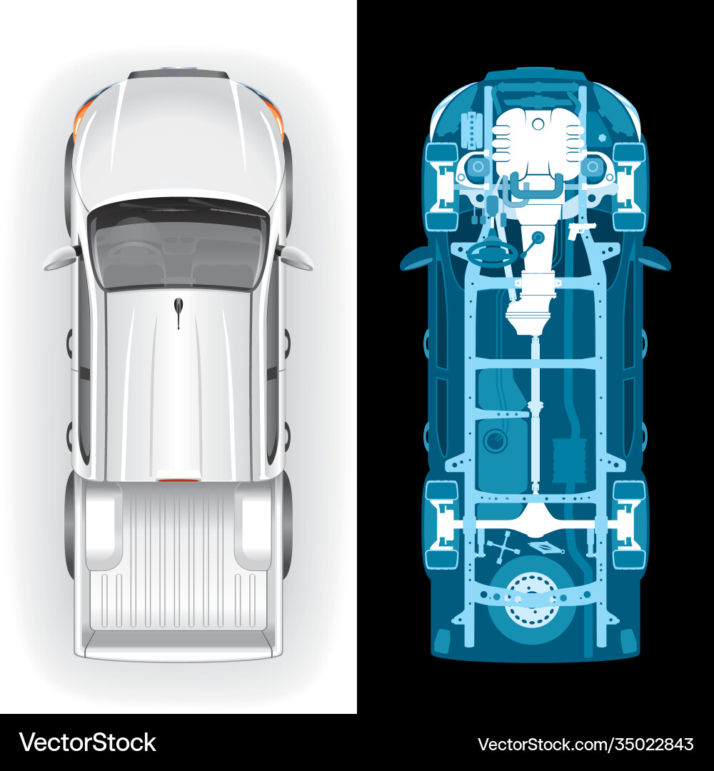 Vehicle diagnostics using x-ray Royalty Free Vector Image