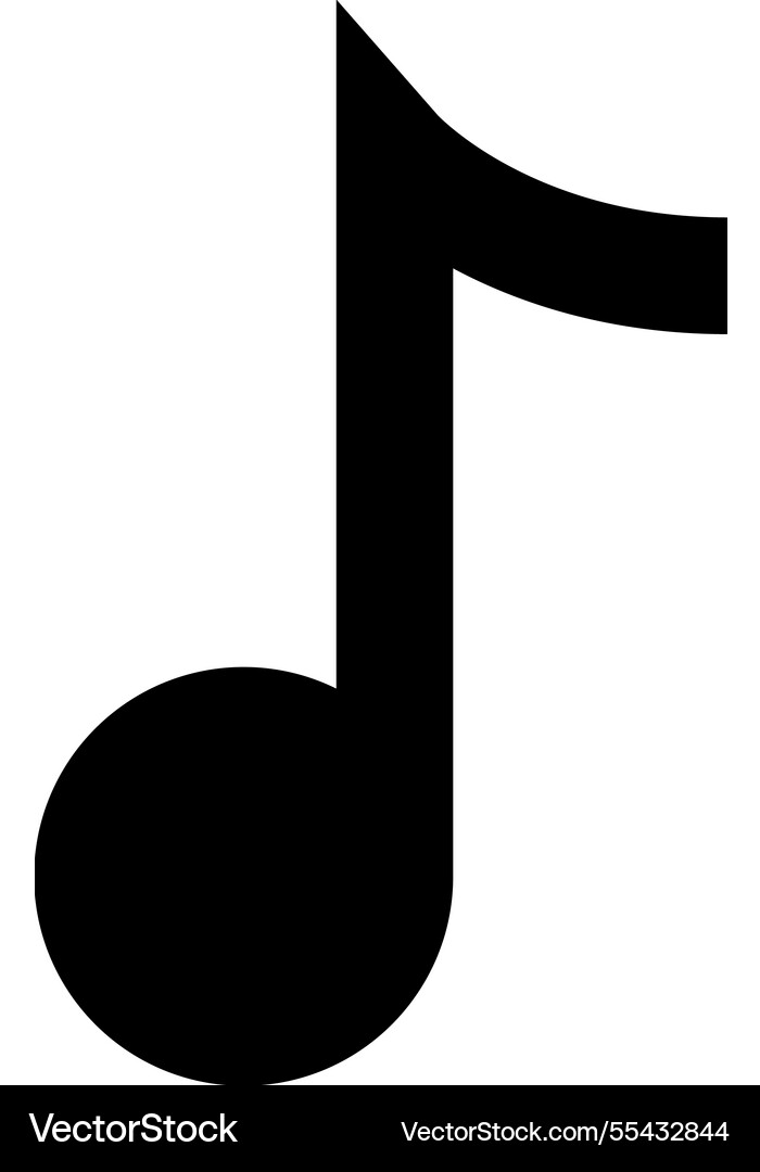 Black music sign Royalty Free Vector Image - VectorStock